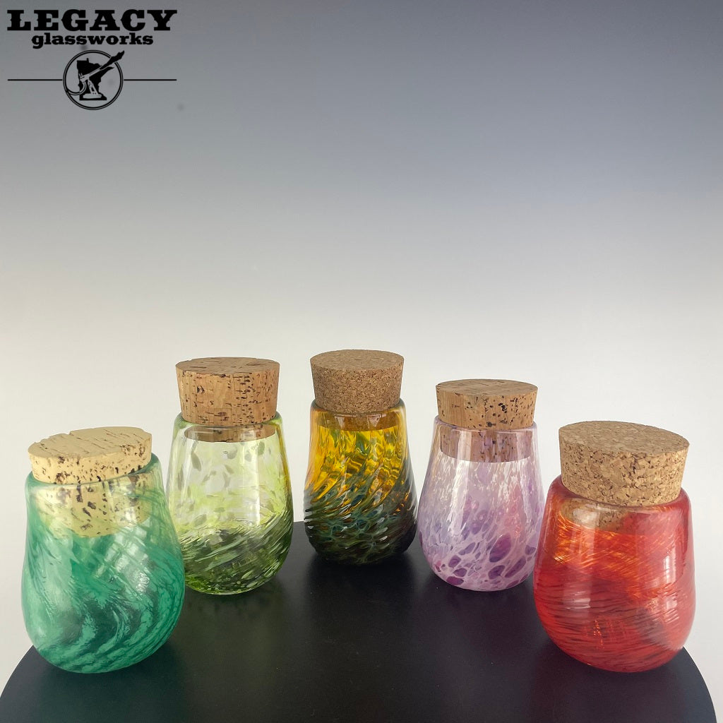 Simple Glass Cork Jars | Legacy Glassworks