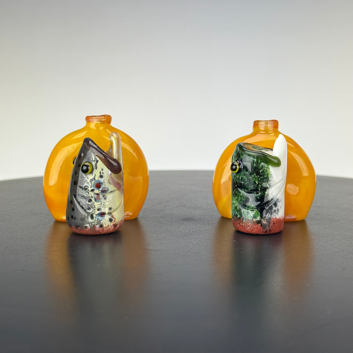 Trapper Sunrise Fish Chillum "F&FM 2023" | Legacy Glassworks