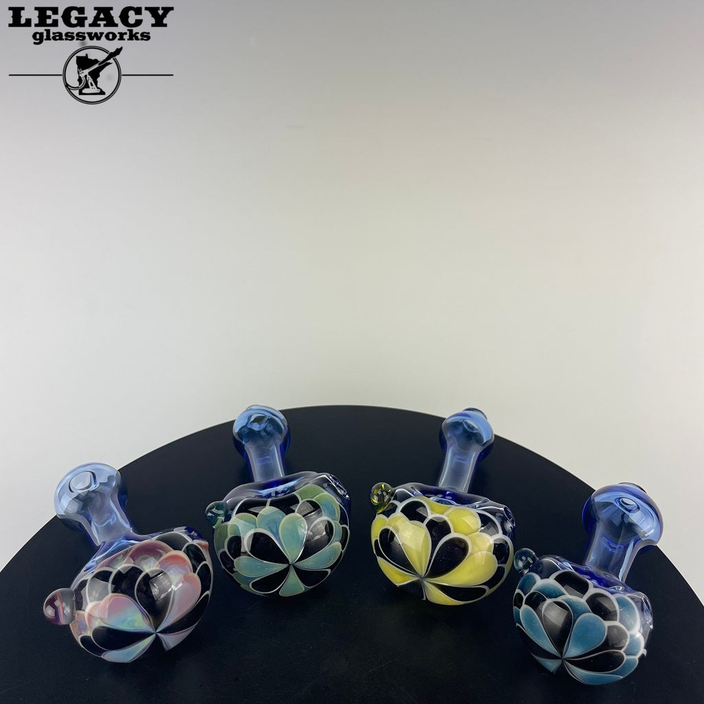 Hot Mess Glass Flower Dot Stack Spoons | Legacy Glassworks
