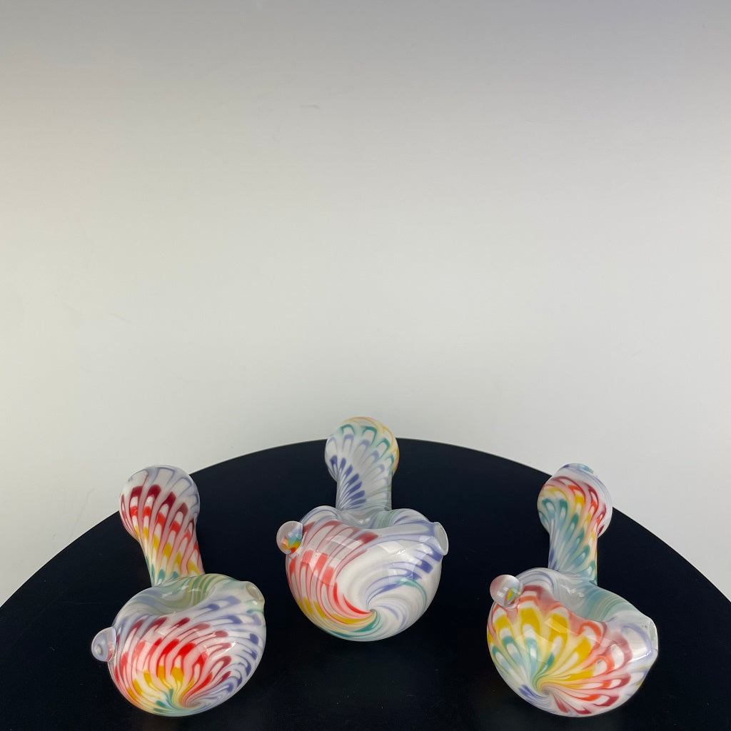 Hot Mess Glass Rainbow Wrapped Spoons | Legacy Glassworks