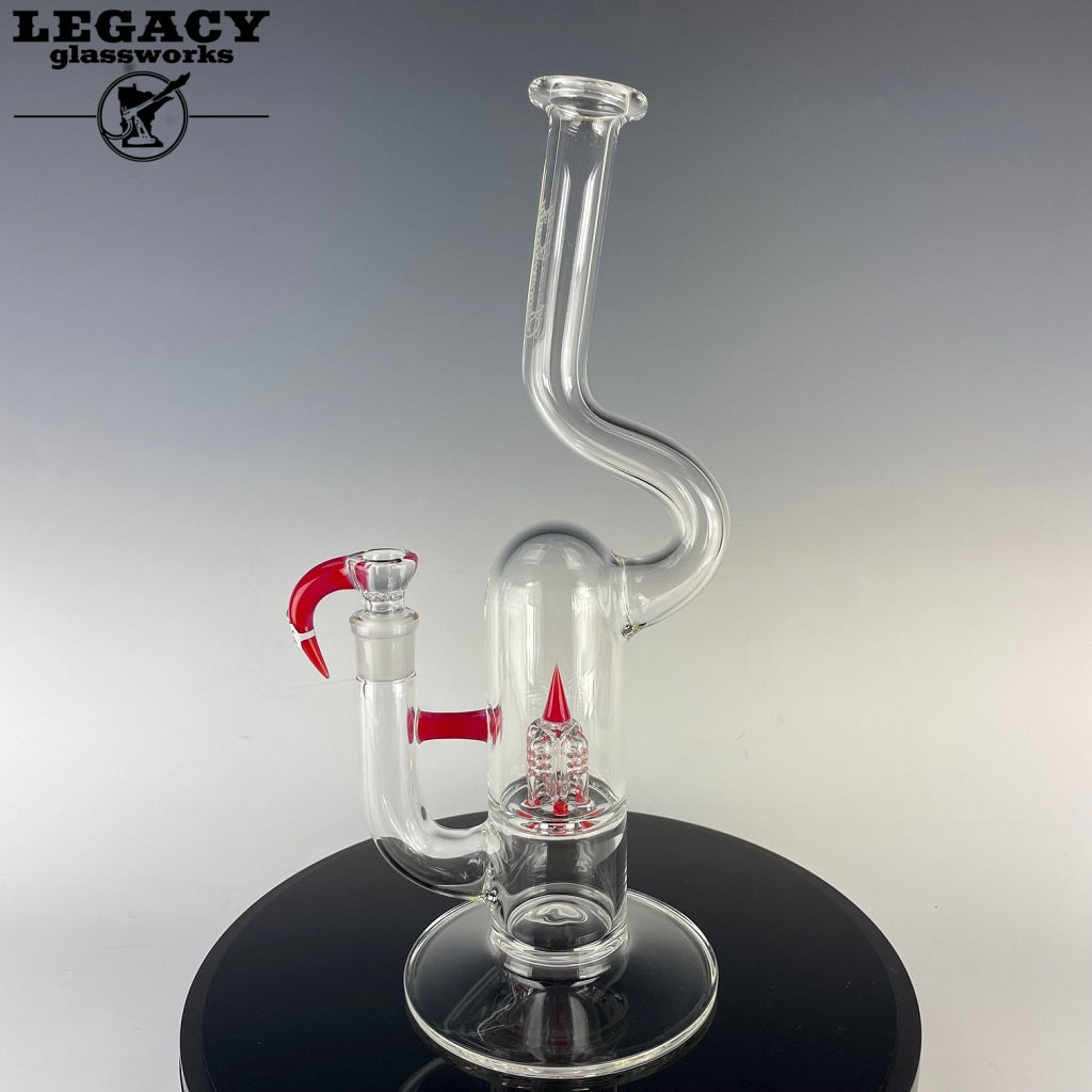 Sovereignty Glass Queen Inverted 4 Natty Neck w/Pink Syme & Poppy Acce ...