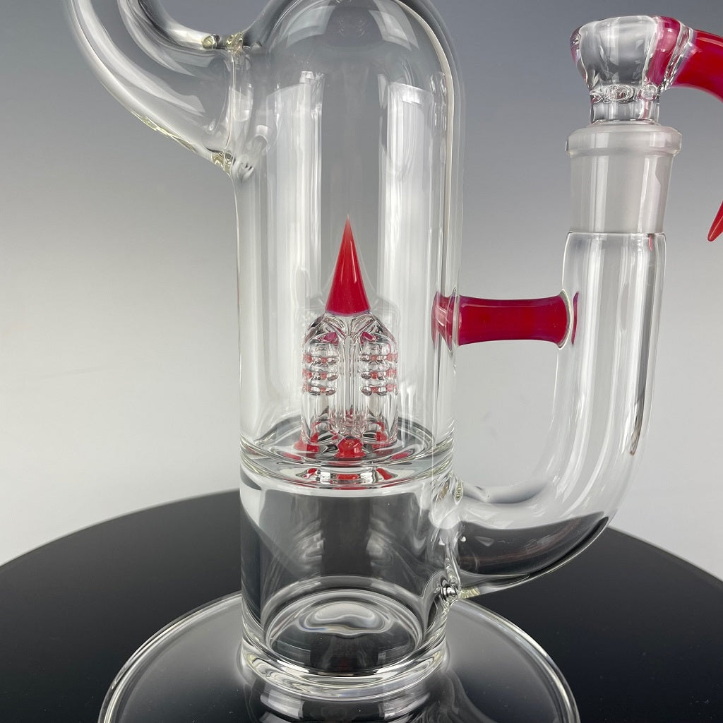 Sovereignty Glass Queen Inverted 4 Natty Neck w/Pink Syme & Poppy Acce ...