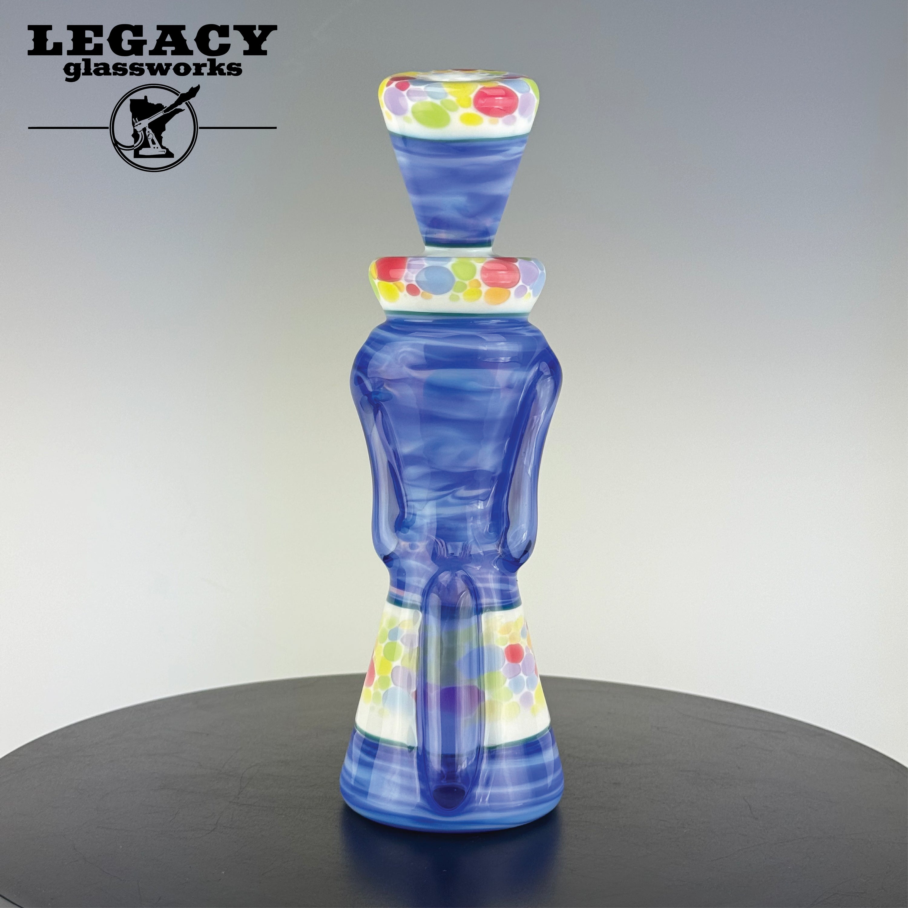 Rycrafted "Rainbow Dot Work Recycler" Rycrafted 2023 | Legacy Glassworks