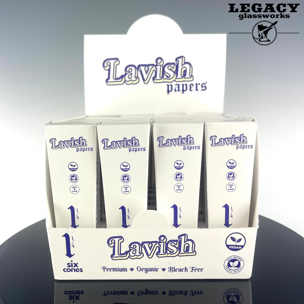 Lavish Papers 1 1/4 Cone 6pk | Legacy Glassworks