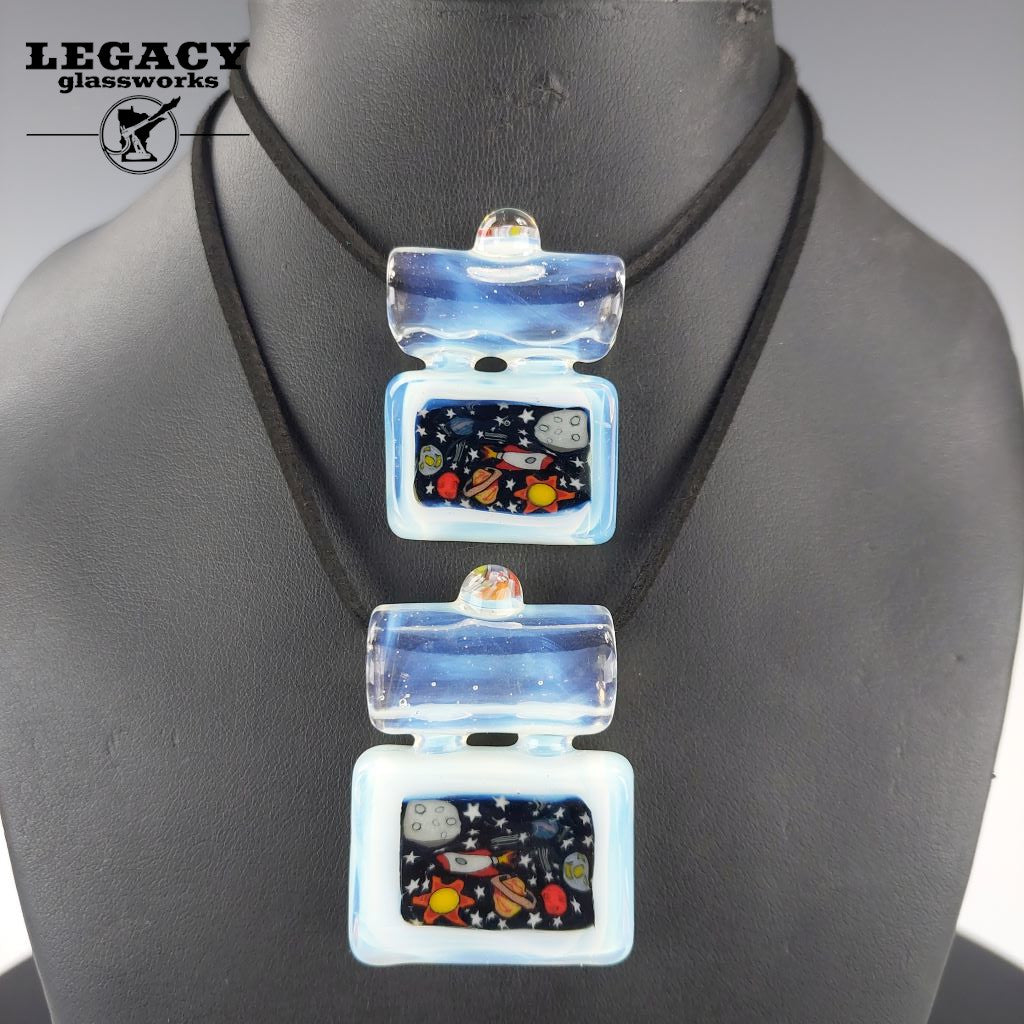 Slick Rick Space Mille Pendant | Legacy Glassworks