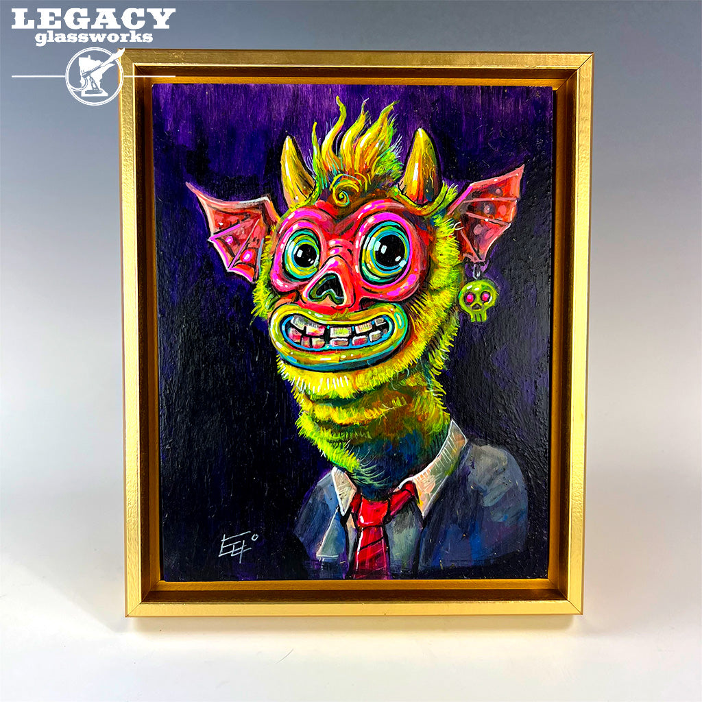 Eli Libson Painting “Dan the Demon” | Legacy Glassworks