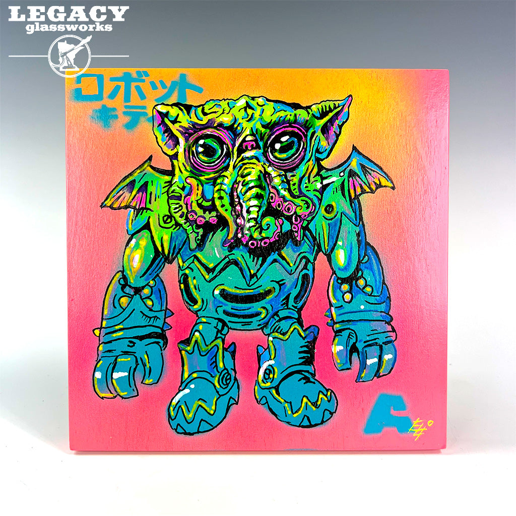 Eli Libson Painting “Catthulu” | Legacy Glassworks