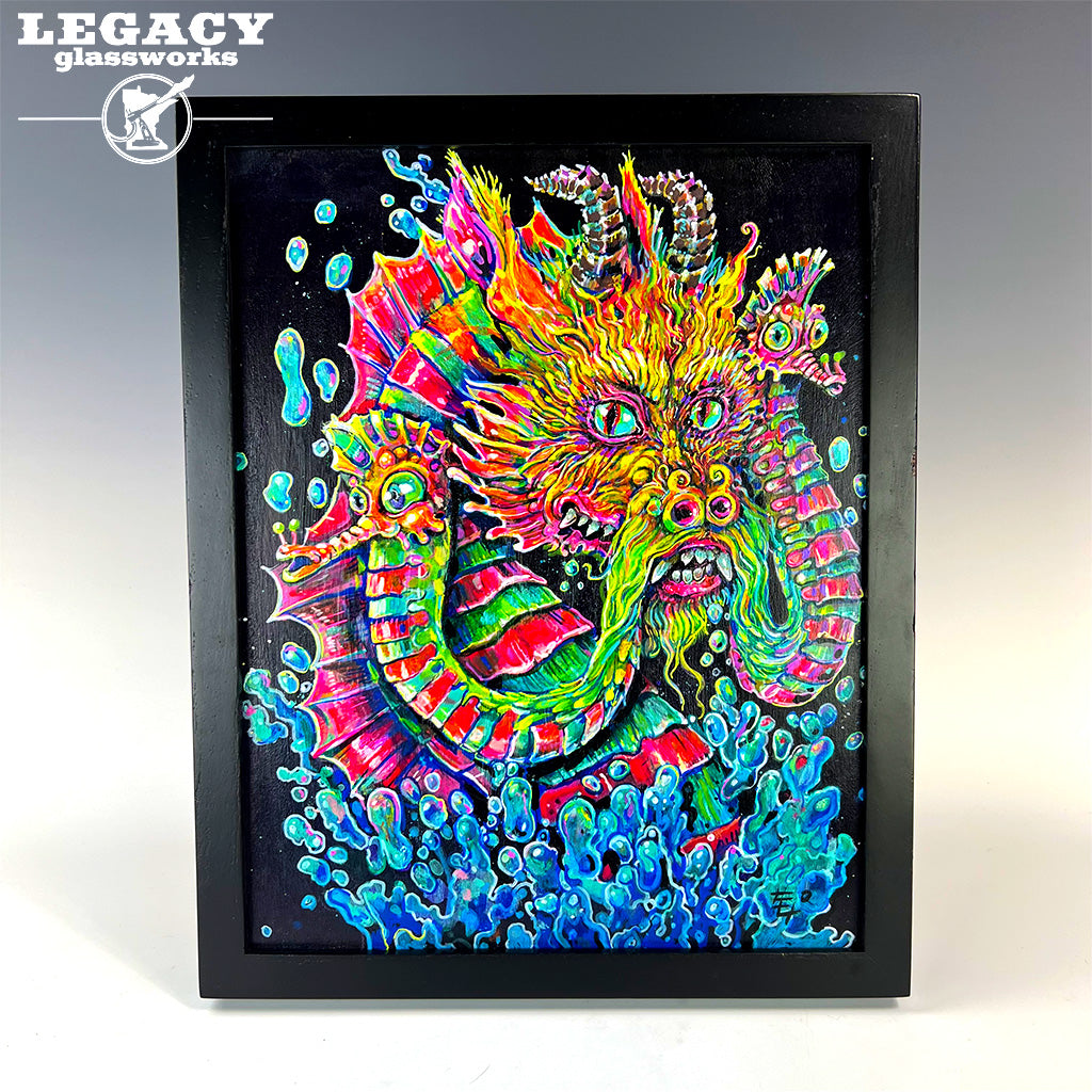 Eli Libson Painting “Seahorse Mustache” | Legacy Glassworks