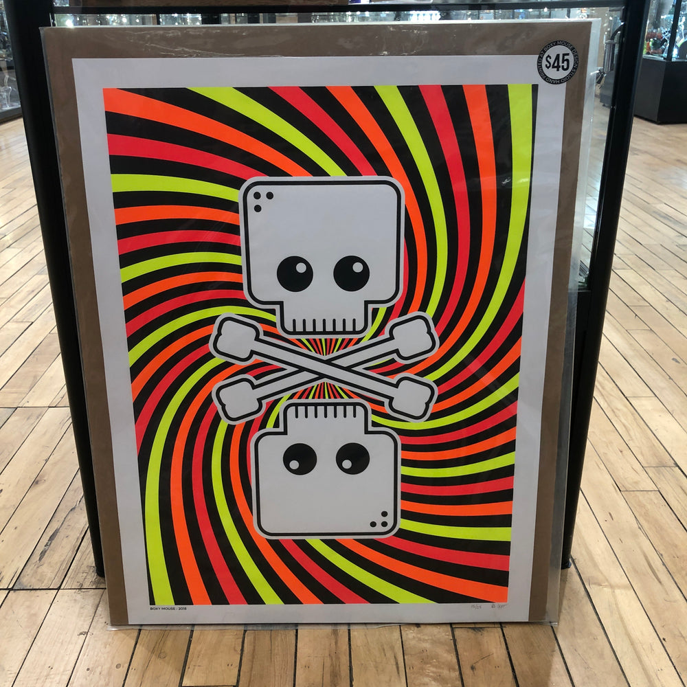 Boxy Mouse Skull Print | Legacy Glassworks
