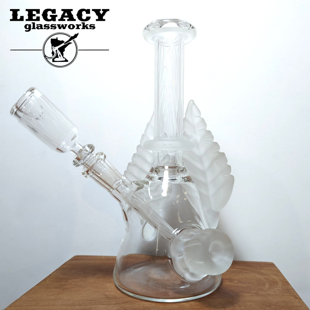 Chad G Frosted Clear Woodgrain Mini Tube | Legacy Glassworks