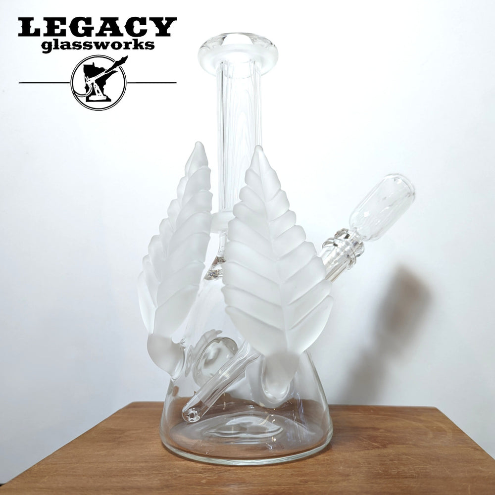 Chad G Frosted Clear Woodgrain Mini Tube | Legacy Glassworks