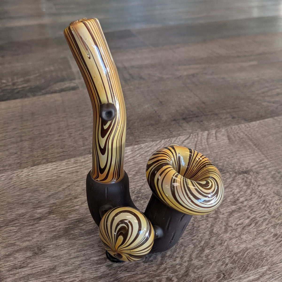 Chad G Blasted Woodgrain Sherlock | Legacy Glassworks