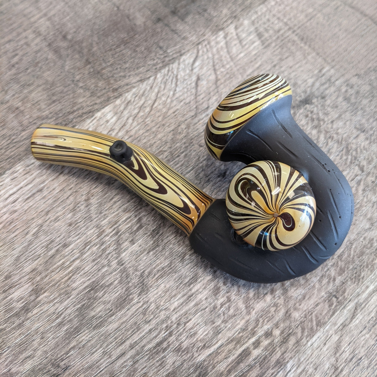Chad G Blasted Woodgrain Sherlock | Legacy Glassworks