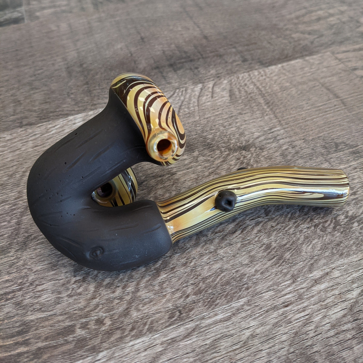 Chad G Blasted Woodgrain Sherlock | Legacy Glassworks