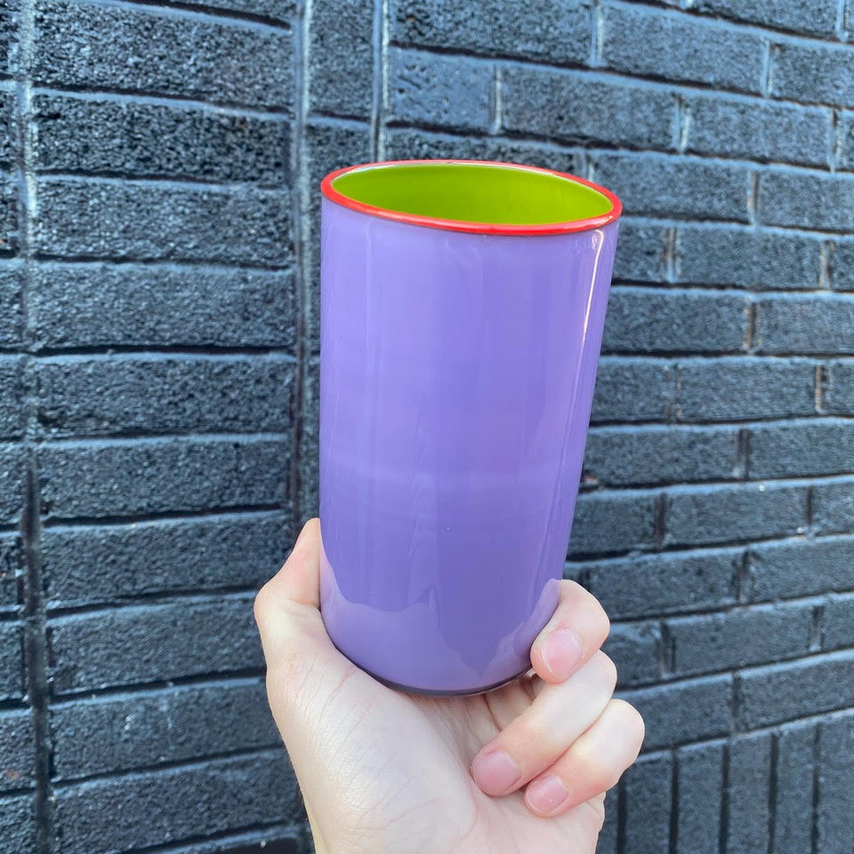 Derek Hostetler Poppin' Pint Glass | Legacy Glassworks