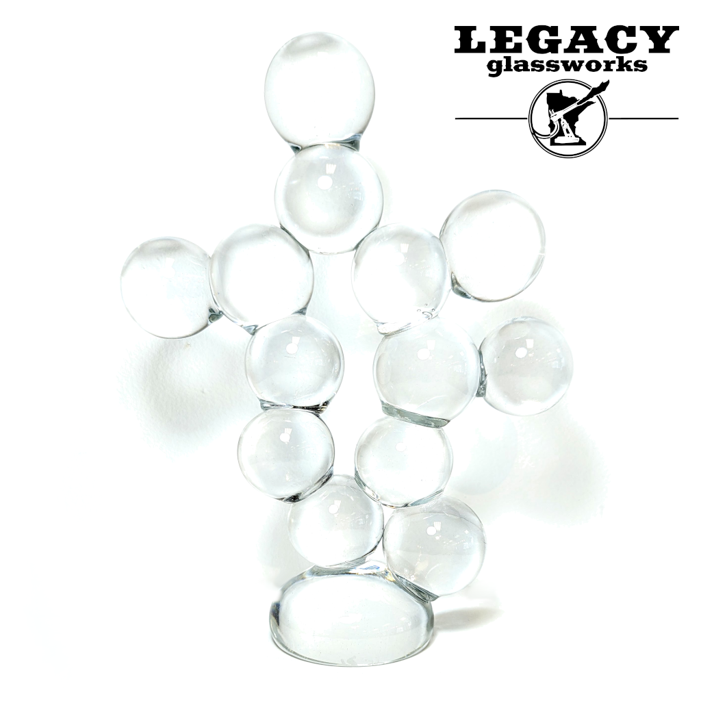 Jake In The Bocks Soft Glass Clear Marble Sculpture | Legacy Glassworks