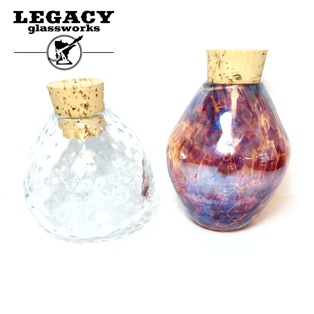 Jake In The Bocks Soft Glass Corked Jars | Legacy Glassworks