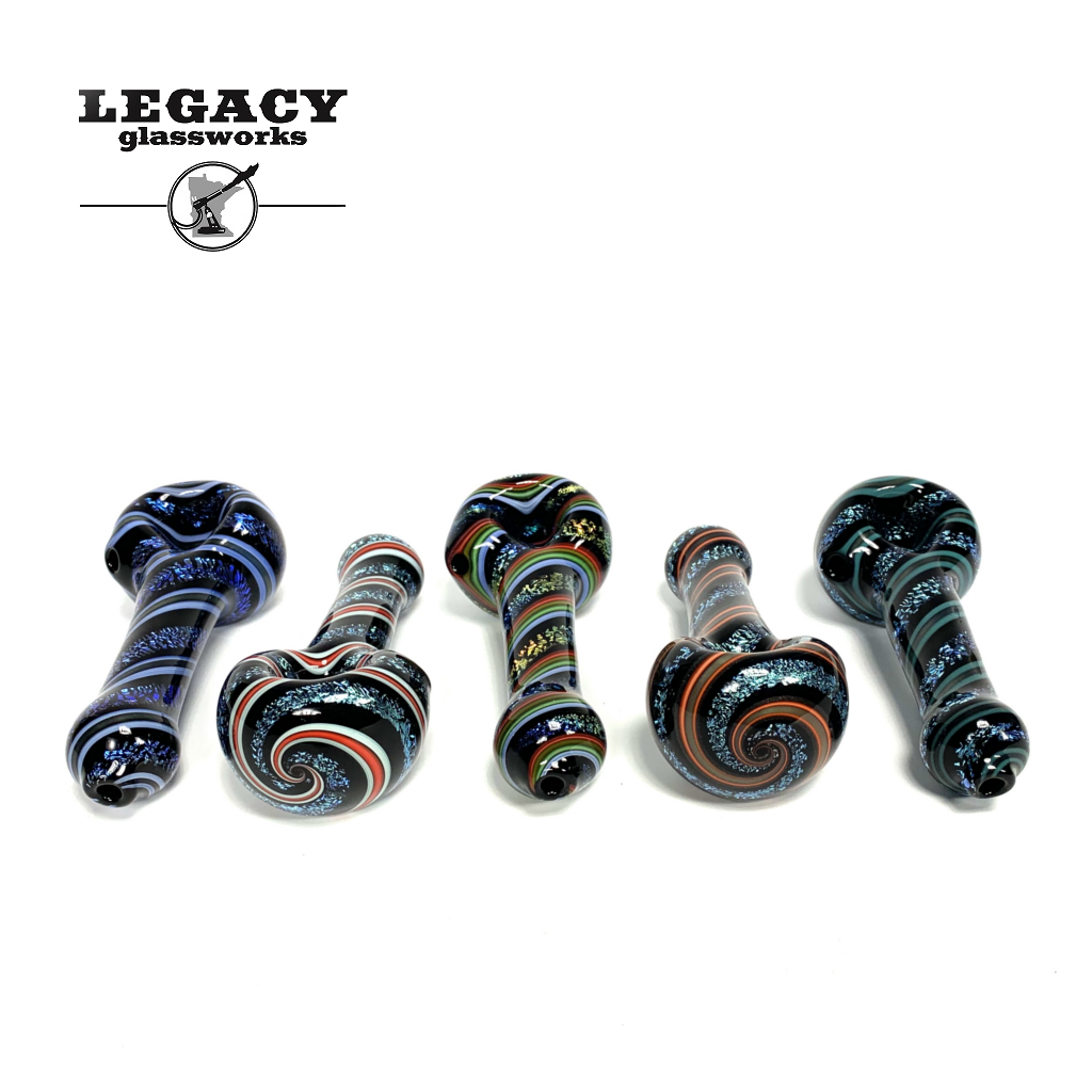 Lab Rat Glass Dichro Cane Twist Spoon | Legacy Glassworks