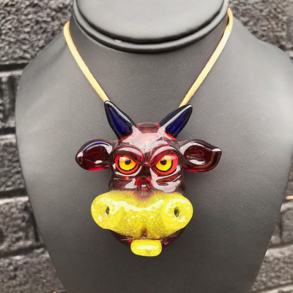 Rob Morrison Cow Pendant | Legacy Glassworks