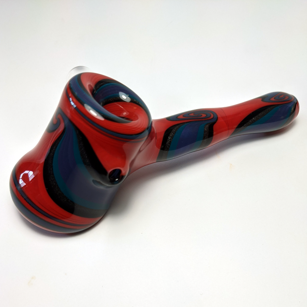 Sammy Flowers Wig Wag Red Hammer w/Opal | Legacy Glassworks