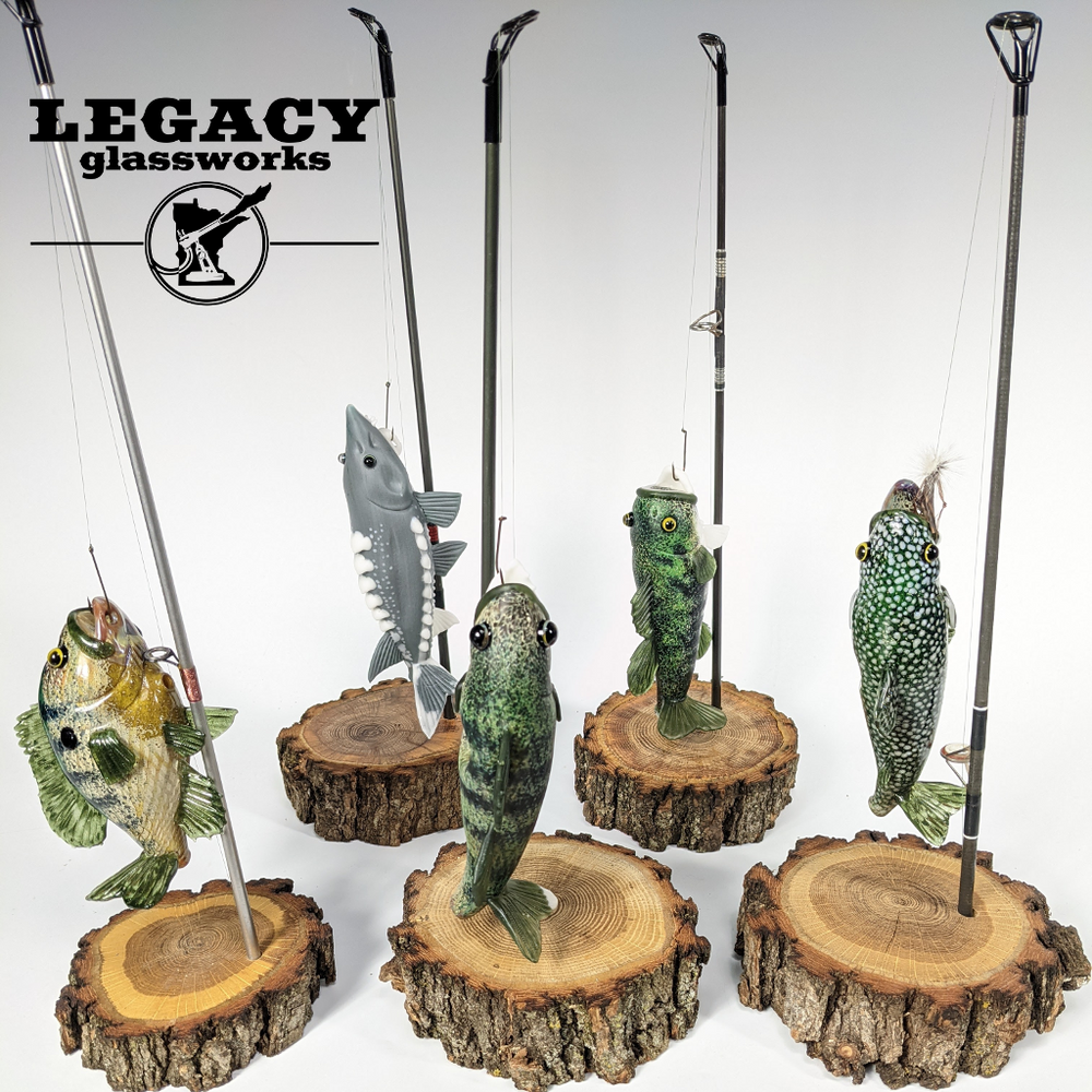 Trapper Studio Full Fish Pipe & Display | Legacy Glassworks