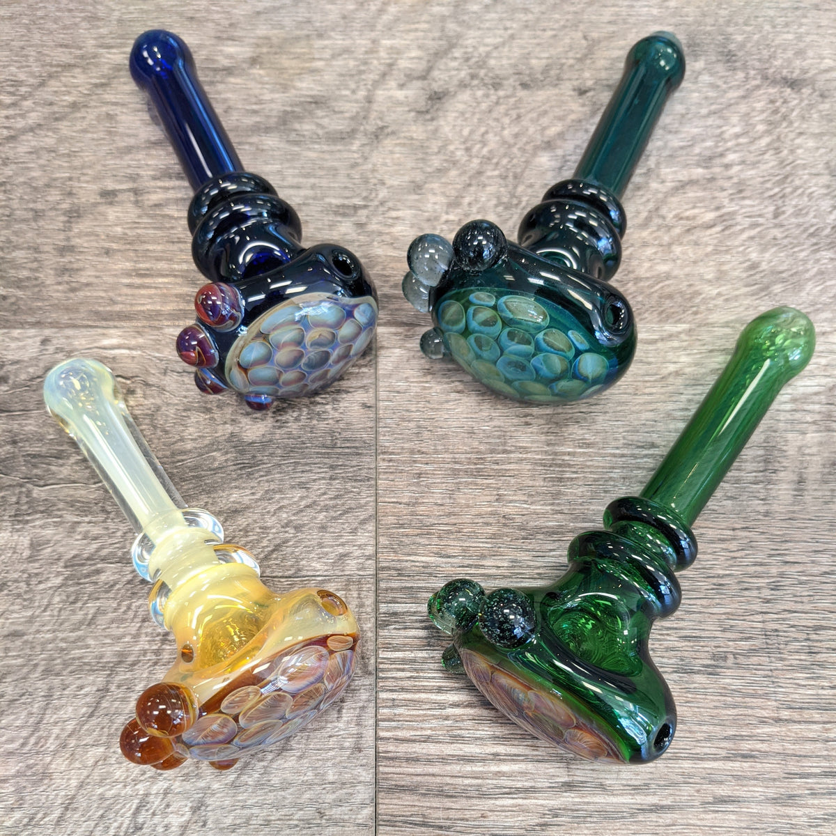 Vulcan Honeycomb Cap Spoon | Legacy Glassworks