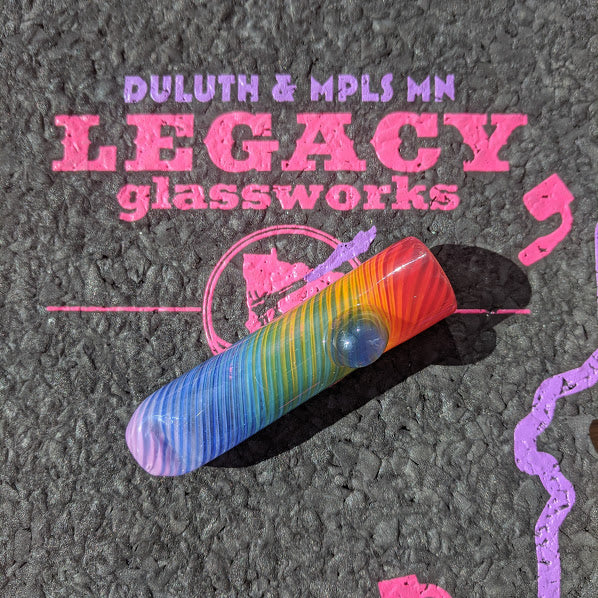 White Chocolate Rainbow Pinchie | Legacy Glassworks