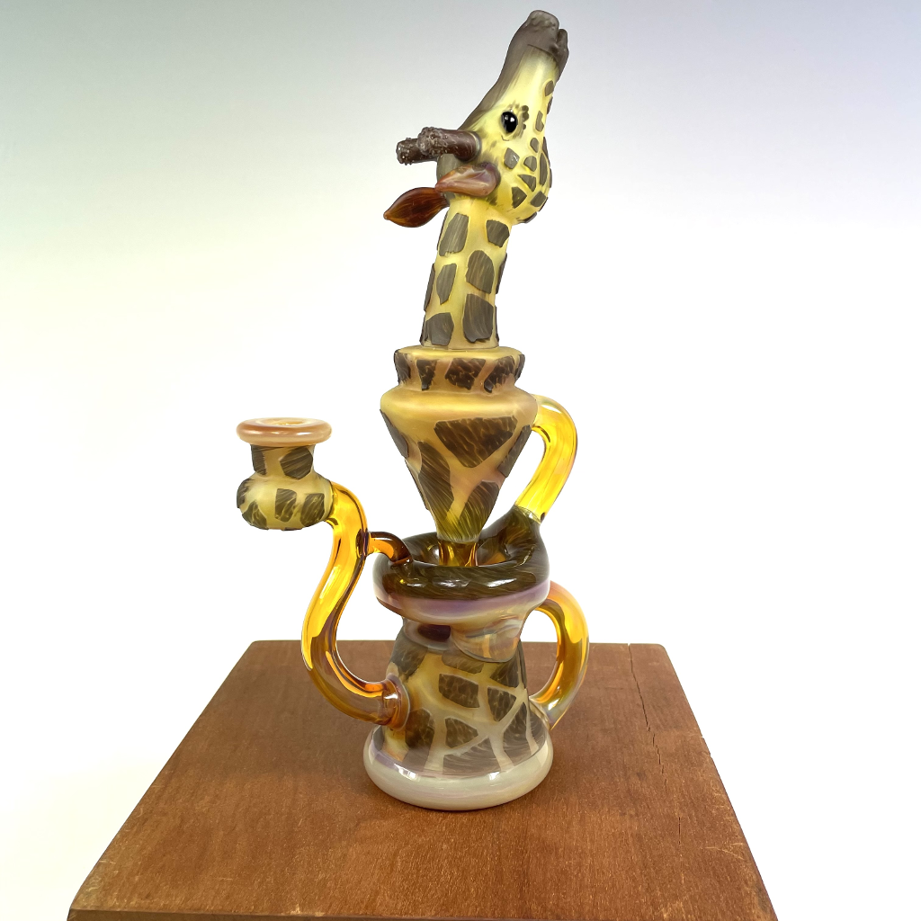 Addison Hanna X Hunter S Collab Giraffe Recycler | Legacy Glassworks